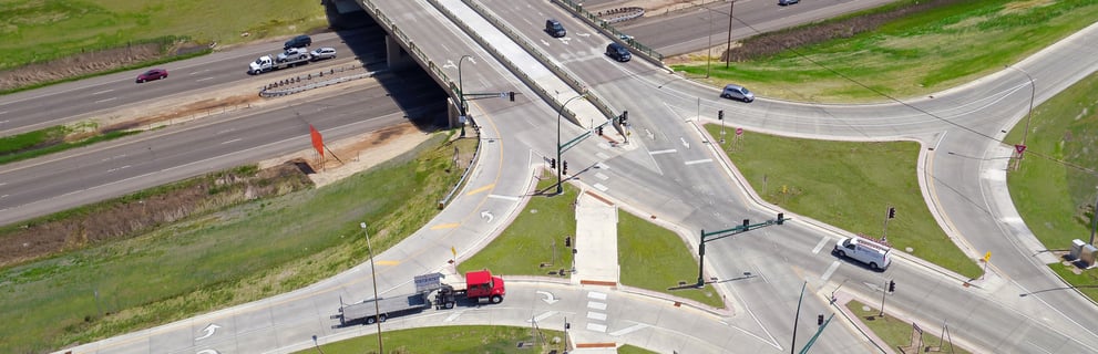Highway 96 and 35W Diverging Diamond